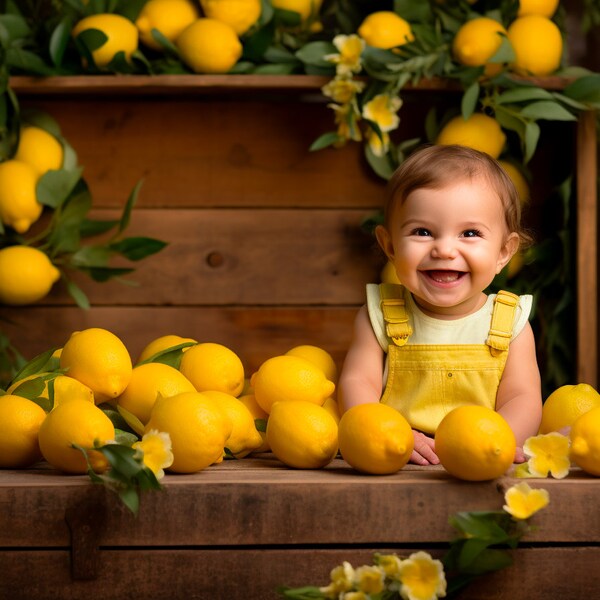 Lemon Backdrop - Etsy