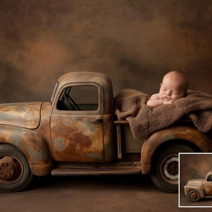 Vintage Newborn Truck Digital Background, Photoshop Composite, Creative ...