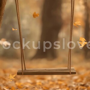 Fall Swing Digital Background, Autumn Digital Backdrop, Photoshop ...