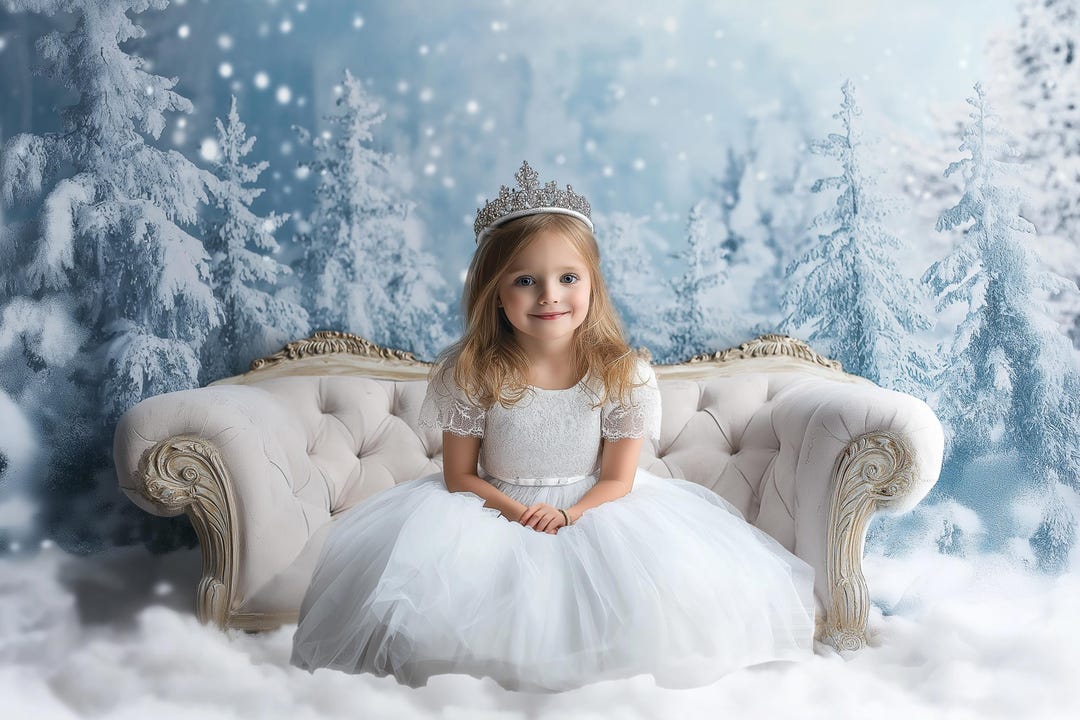 Christmas White Sofa Digital Background, Christmas Tree Winter ...