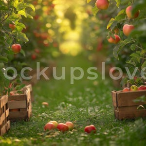 Apple Orchard Digital Background, Photography Composite, Fall Path ...