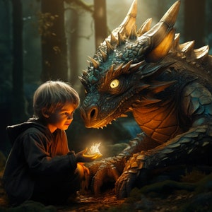 Dragon Digital Background, Photography Fantasy Creative Composite ...