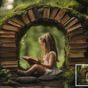 30 Back to School Digital Background, Vintage Books Backdrop, Enchanted ...