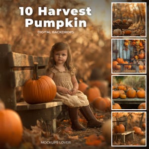 Fall Rustic Farm With Pumpkins Digital Background, Autumn Barn, Children Portrait Photography ...
