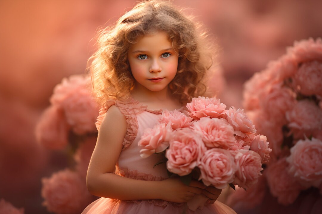 Pink Bokeh Portrait Digital Backdrop, Pink, Flowers, Bokeh, Portrait ...