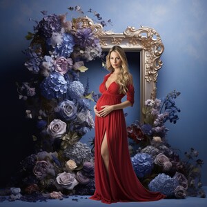 50 Frame Digital Backdrops, Maternity Backdrop Overlays, Studio ...