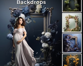 Yellow Room Digital Backdrops, Maternity Backdrop Overlays, Studio ...
