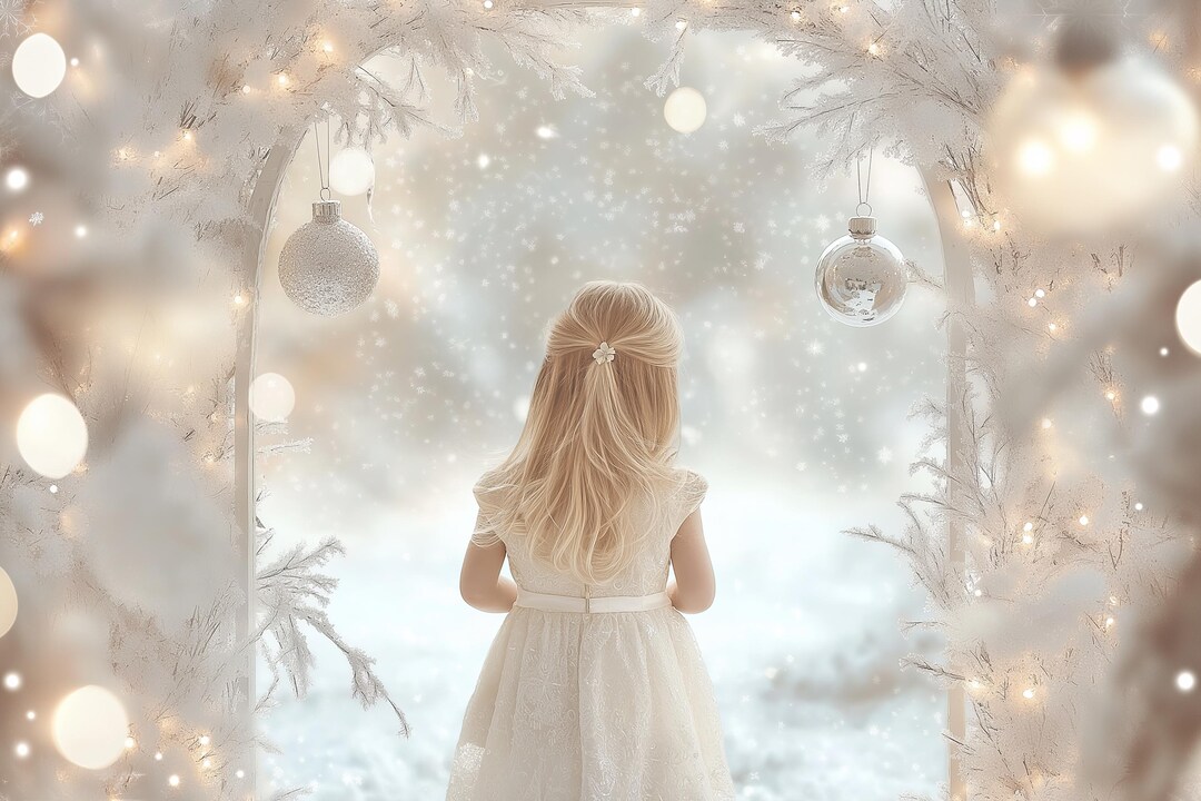 Winter Frozen Arch Digital Background, Holiday Portrait Photography ...