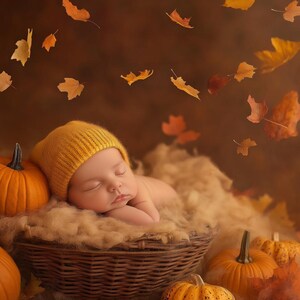 Fall Newborn Digital Background, Autumn Backdrop, Photography Creative ...