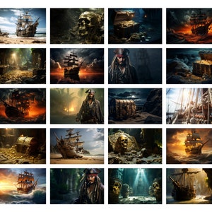 100 Pirate Themed Backdrops, Pirate Background, Pirate Mega Bundle ...