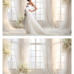 100 White Sheer Curtains Digital Backdrops, Studio Digital Backgrounds ...