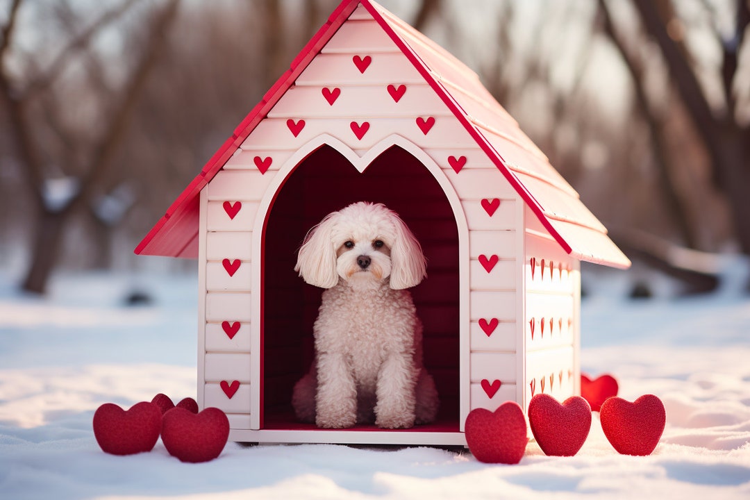 Valentine's Day Pet Portrait Digital Backdrop for Dogs and Cats, Dog ...