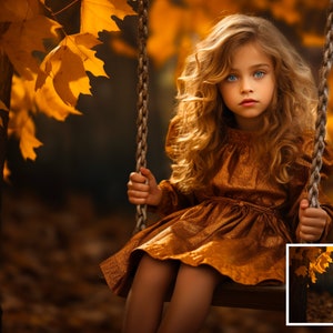 Fall Swing Digital Background, Autumn Digital Backdrop, Photoshop ...