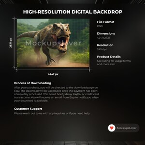 Dinosaur Digital Background, Kids Photo Prop, Photography Composite ...