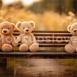 Teddy Bears Digital Background for Children's Photography, Toy Scene ...