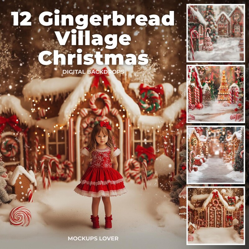 Gingerbread Backdrop - Etsy