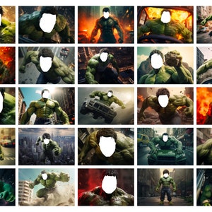 50 Hulking Kid Super Hero Face Replace Digital Overlays, Hulking ...