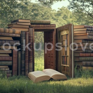 Back to School Digital Background, Vintage Books Backdrop, Enchanted ...