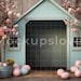 Easter Dog House Digital Backdrop, Spring Easter Backdrop, Easter ...