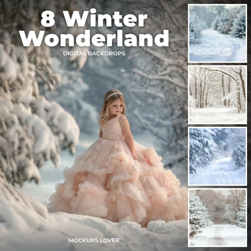 Winter Digital Backdrop - Etsy