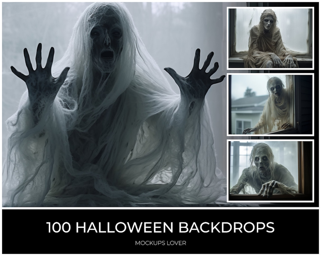 100 Scary Window Backdrops Window Backgrounds Ghosts Bundle - Etsy