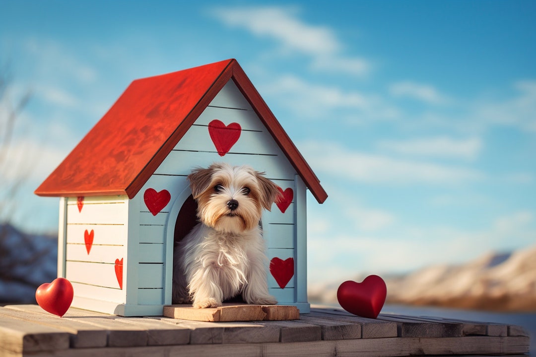 Valentine's Day Pet Portrait Digital Backdrop for Dogs and Cats, Dog ...