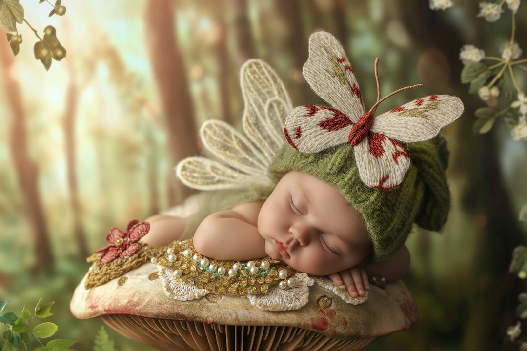 Face Insert Digital Backdrop for Newborn Photography Composite, Fairy ...