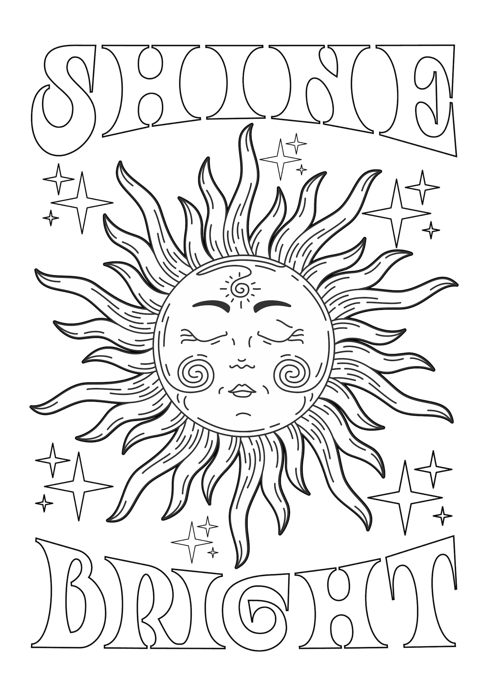 Adult Colouring Page - Printable Colouring Page - Stress Relief ...