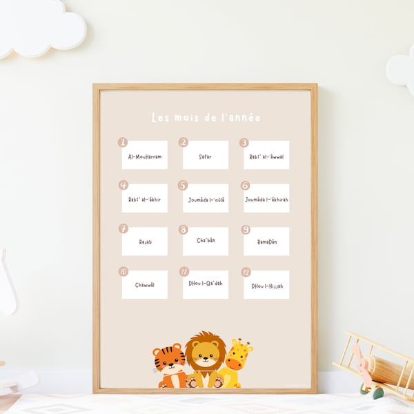 Islamic Months Poster - Etsy