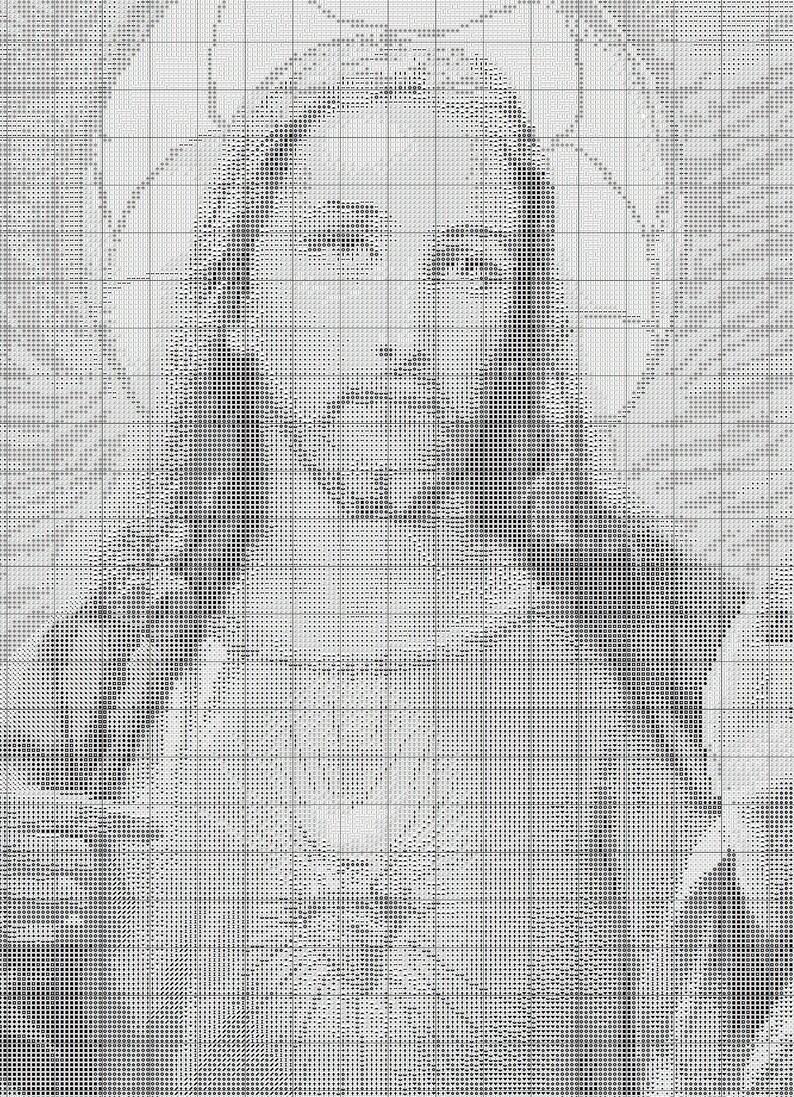 Cross Stitch Digital Pattern Jesus Christ Embroidery Handmade - Etsy