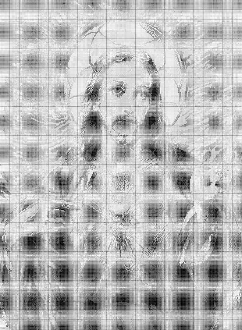 Cross Stitch Digital Pattern Jesus Christ Embroidery Handmade - Etsy