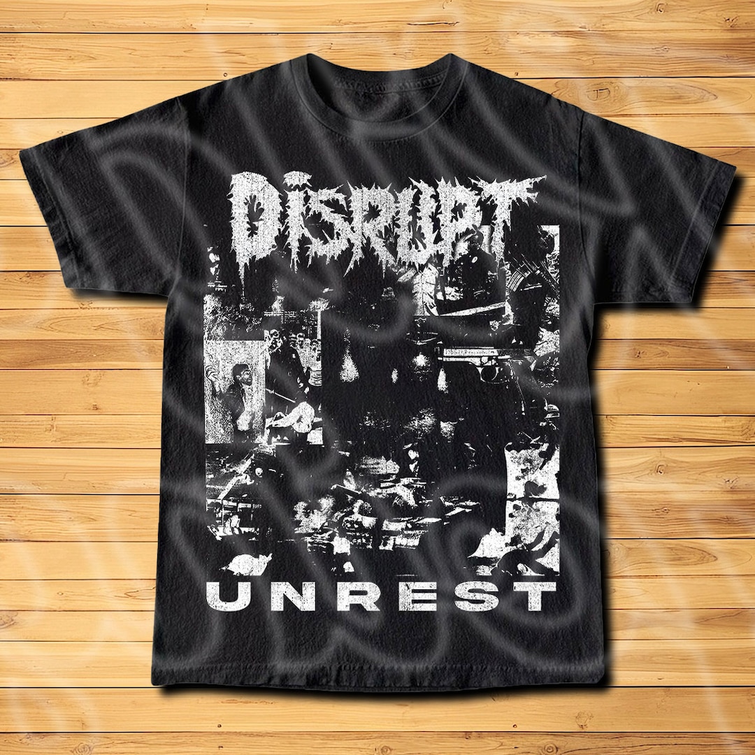 Disrupt Unrest Album T-shirt , Disrupt Tee, Band Tee, Grind Core Tee ...