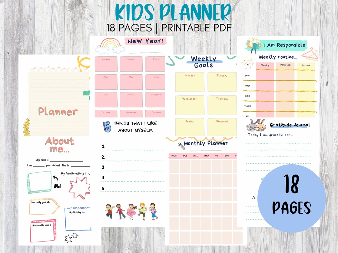 Printable Kids Planner Empower Your Little Ones With Fun and - Etsy