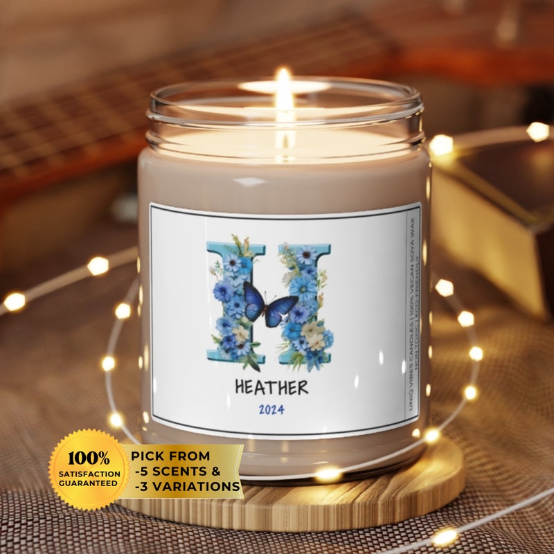 Monogram Candle - Etsy