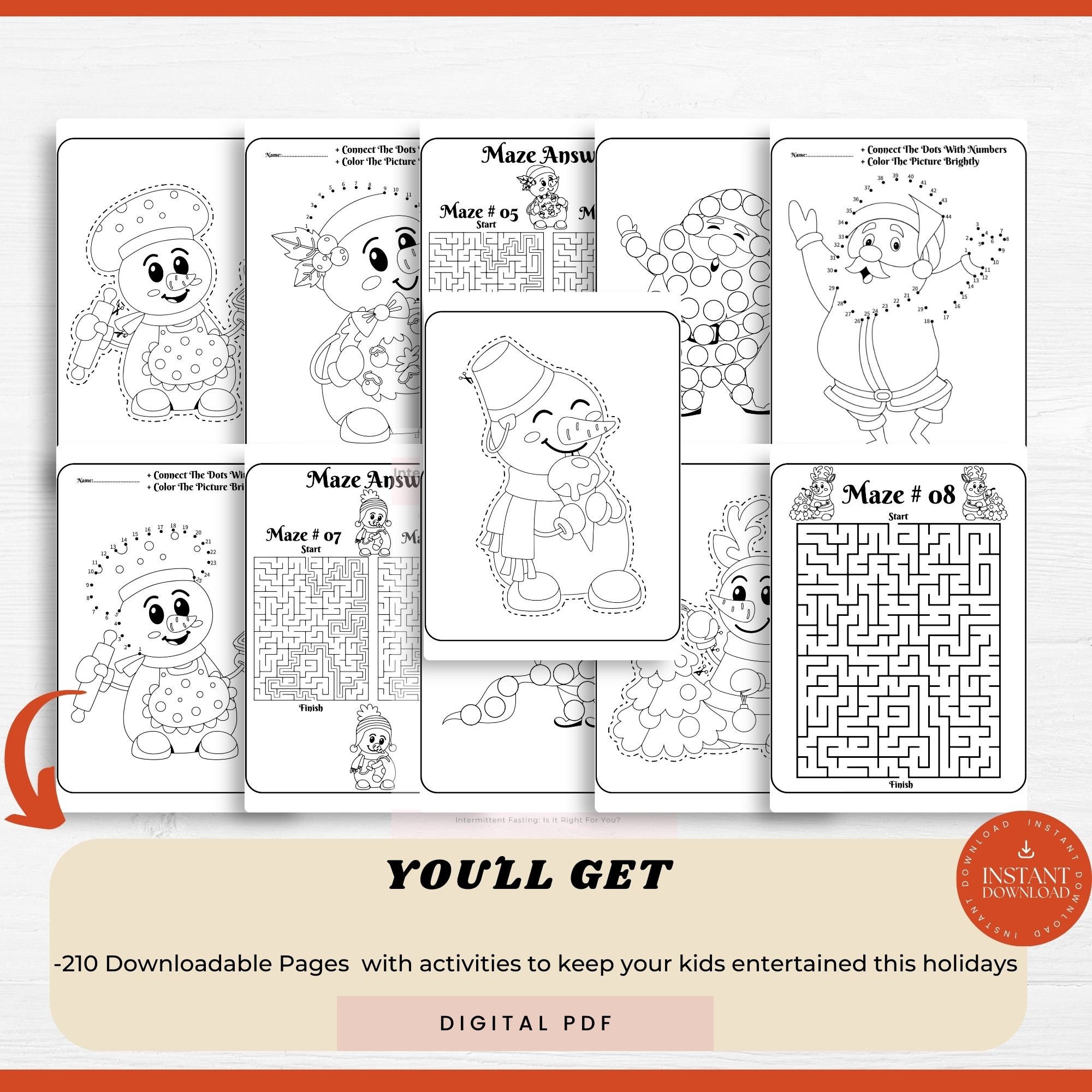 Christmas Stockings Coloring Page Holiday Activity Book Printable ...
