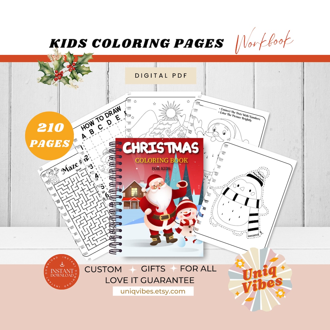 Christmas Stockings Coloring Page Holiday Activity Book Printable ...