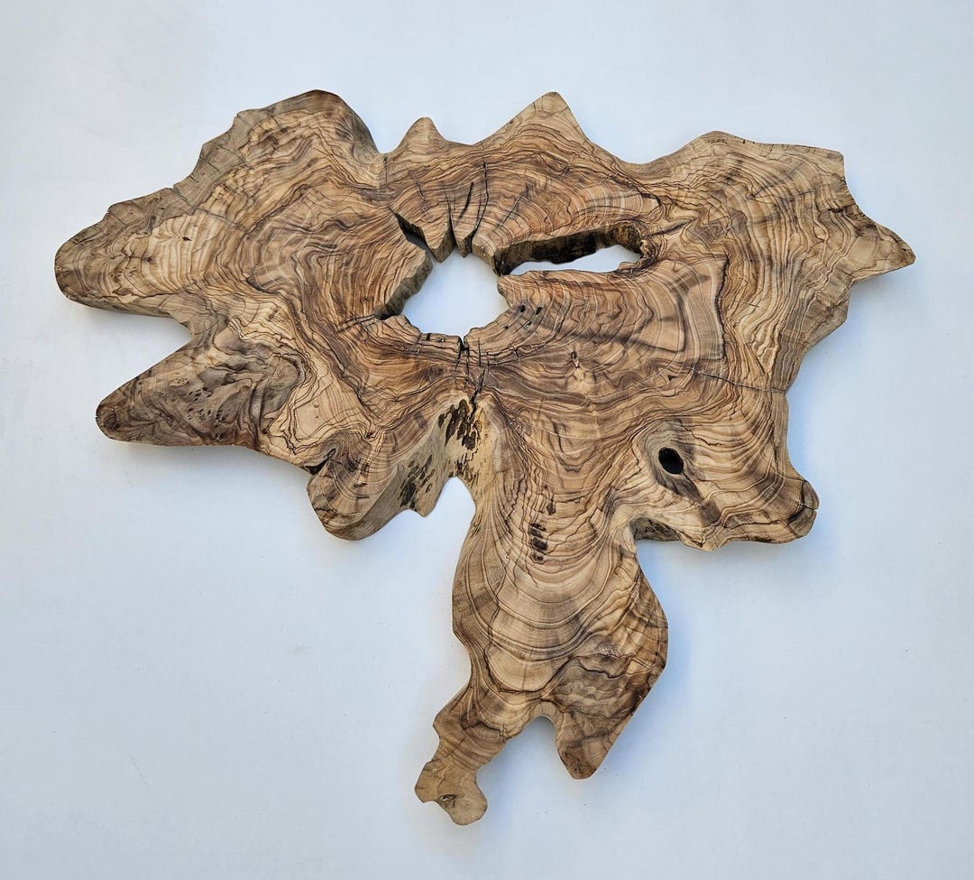 26.5"/21.6" Olive Wood Slab for Coffee Table, Raw Edge Wood for Epoxy ...