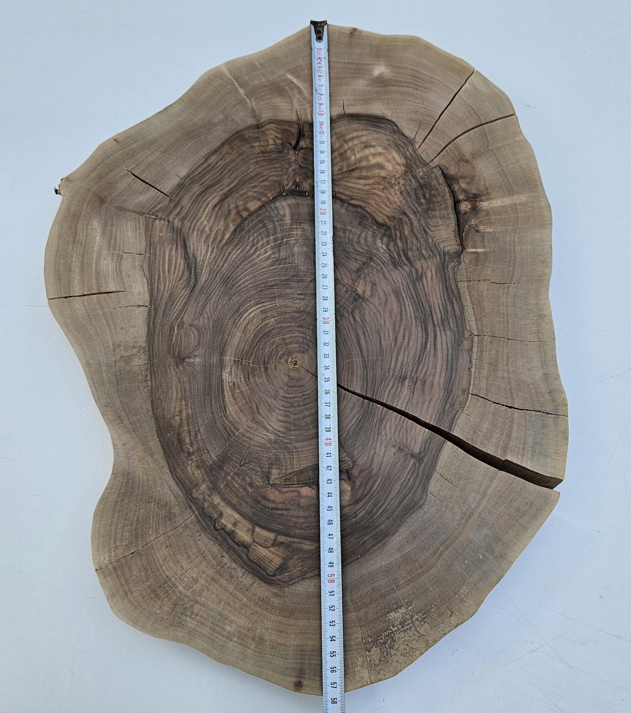22.7" X 17" Turkish Walnut Wood Slab, Raw Edge Wood for DIY, Live Edge ...