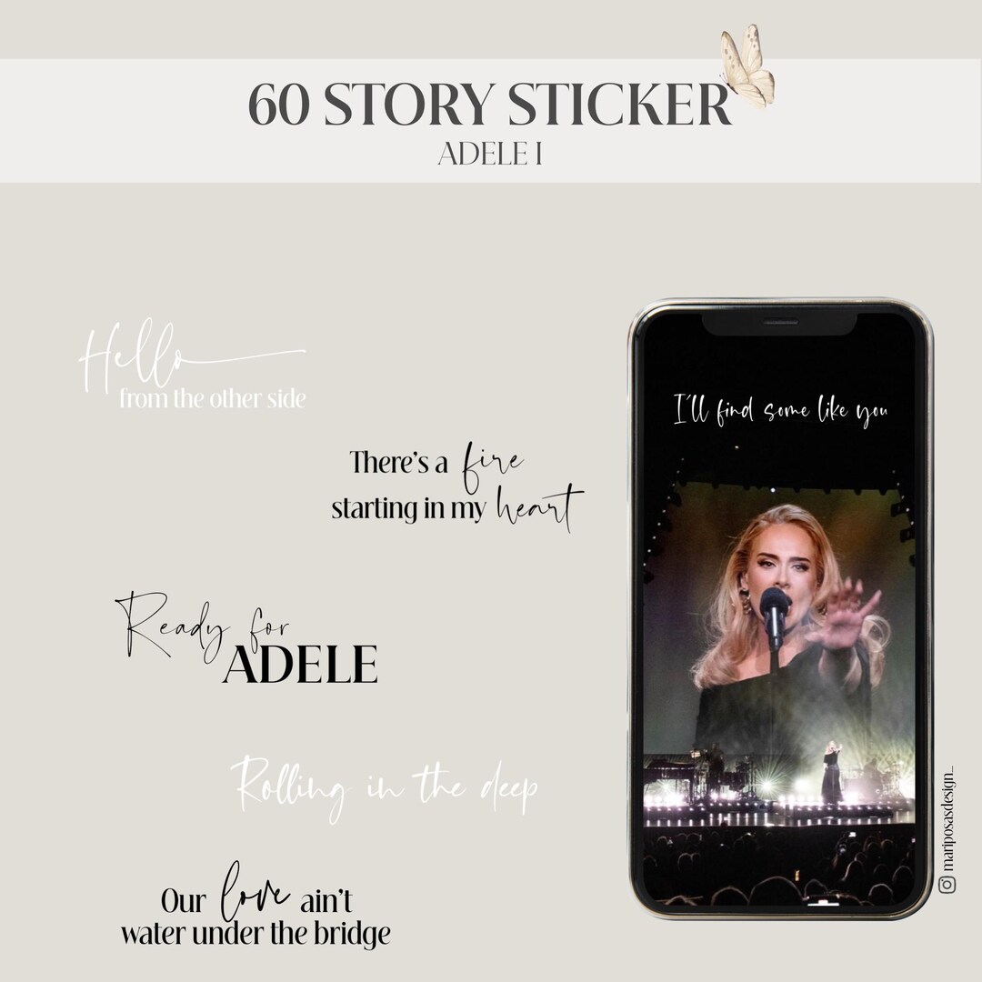 ADELE I 60 Story Stickers Instagram Adele Concert Music Music Concert ...