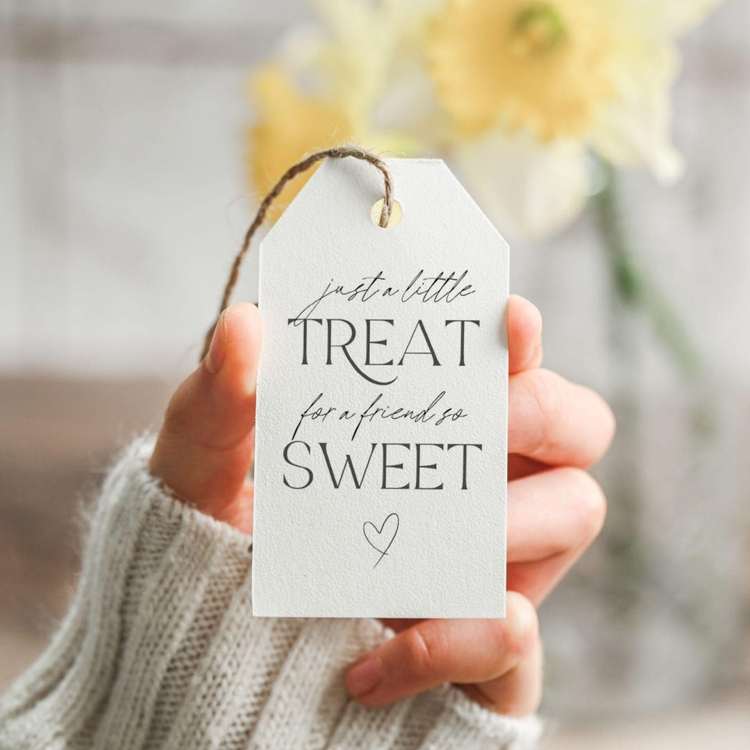 Printable Friend Thank You Tag Just a Little Treat Tag Instant Download ...