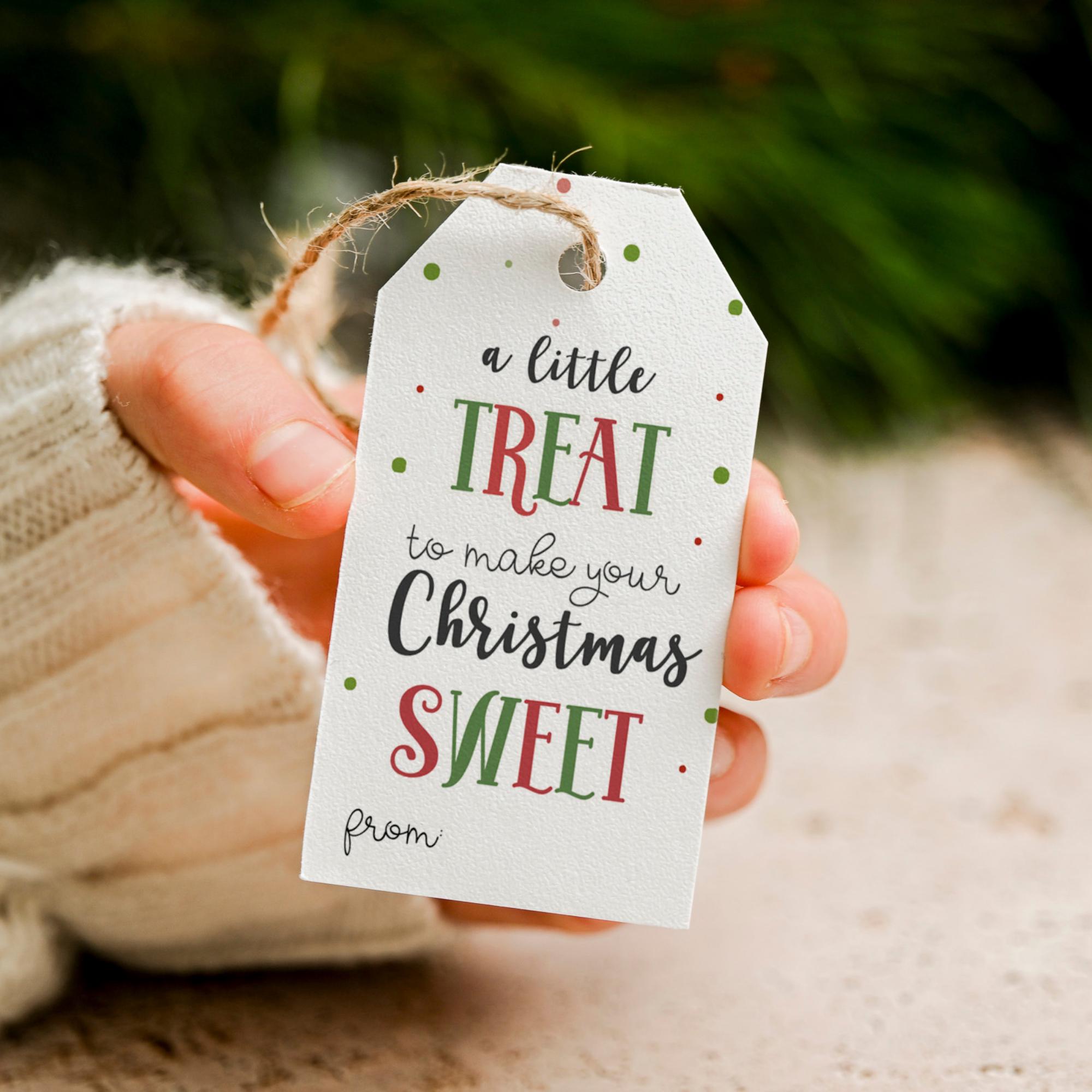 Christmas Treat Tag Printable: 'A Little Treat to Make Your Christmas ...