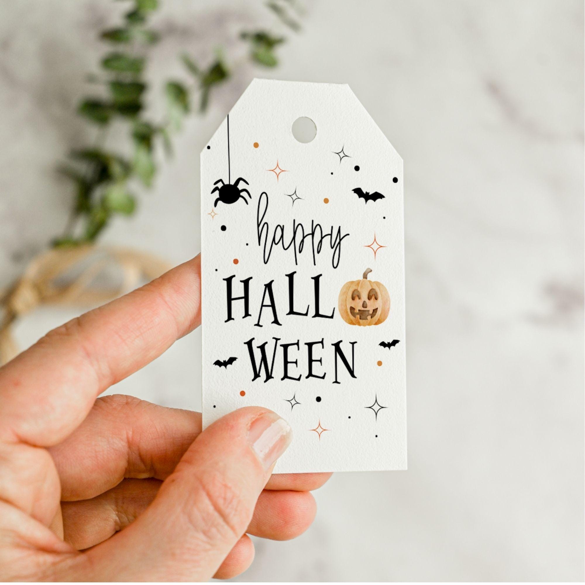 Printable Halloween Gift Tags Happy Halloween Favor Tags Printable ...