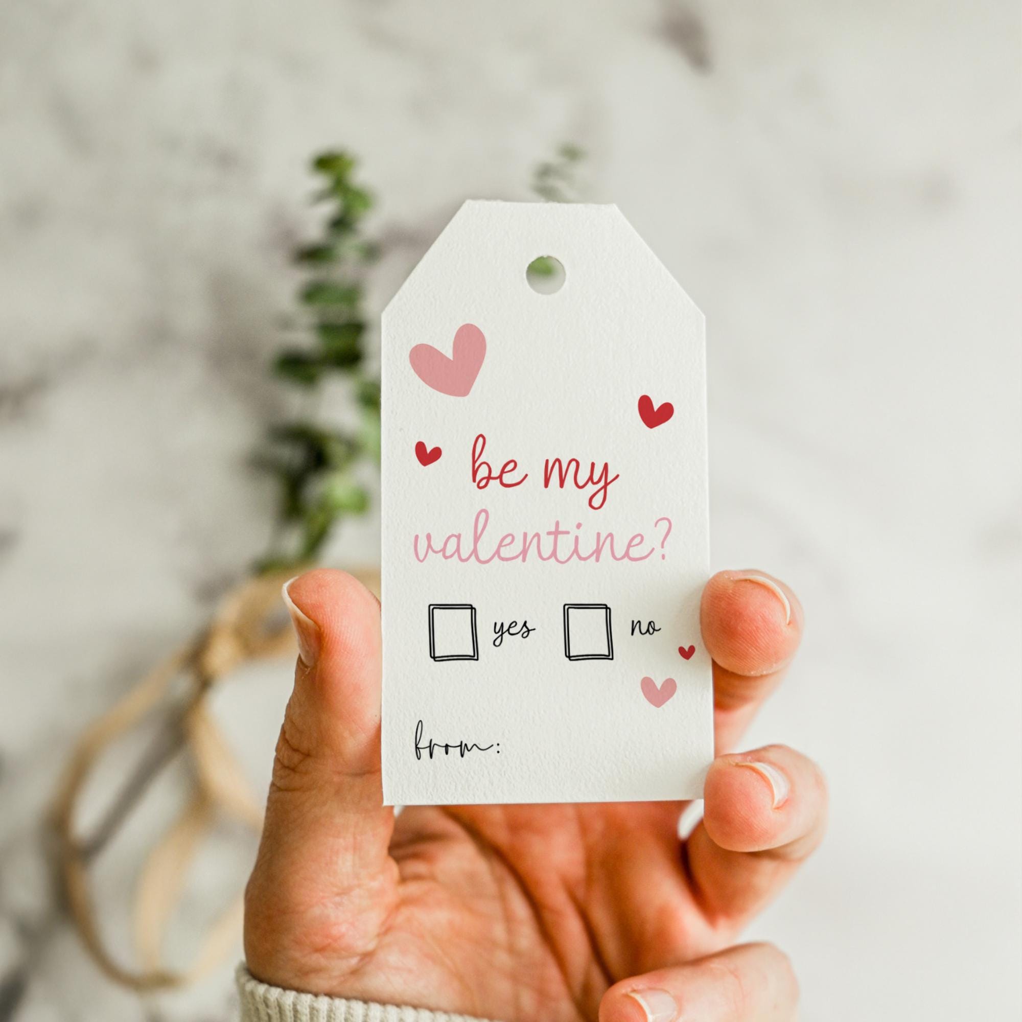 Be My Valentine Gift Tag Printable, Interactive Yes/no (digital ...