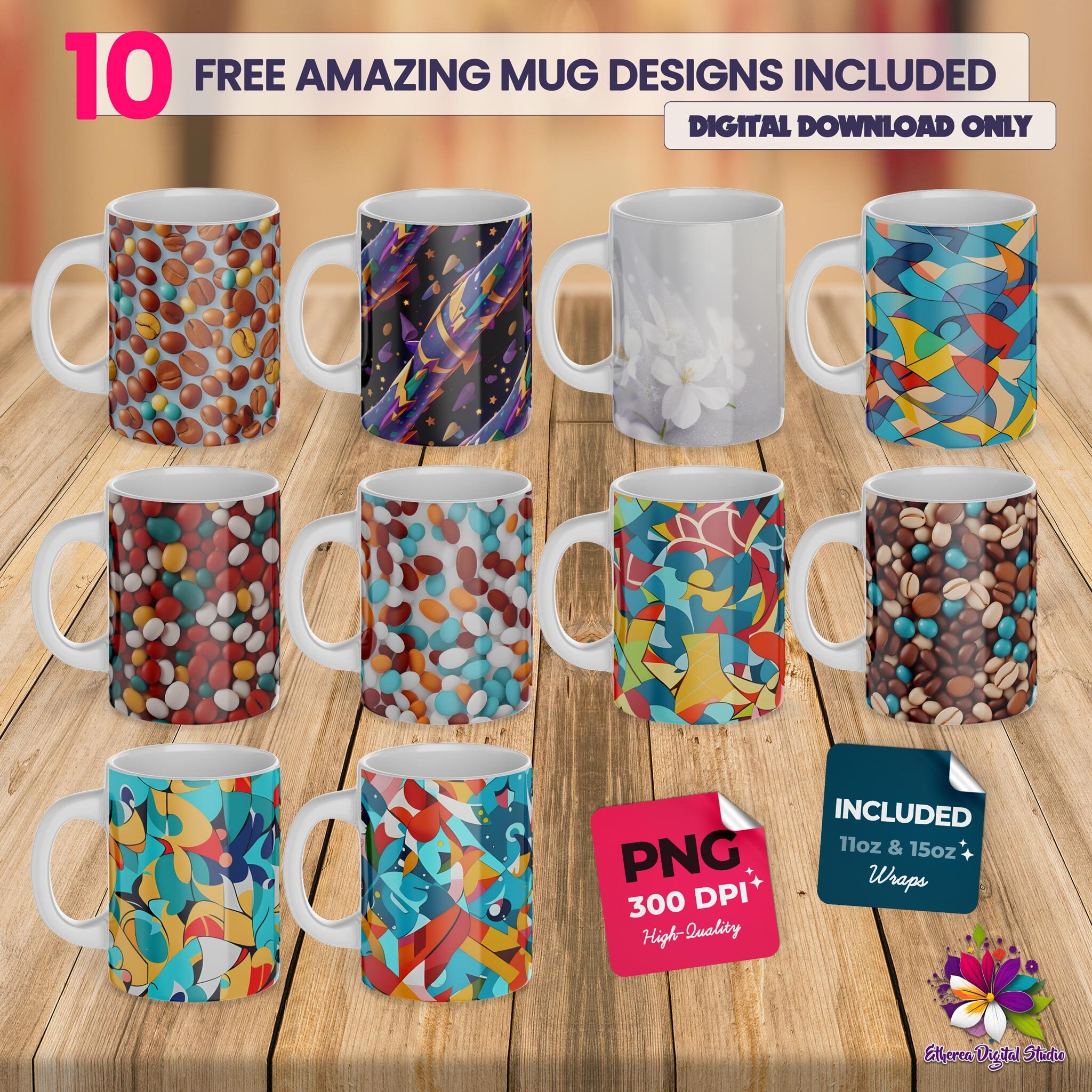 3D Pink White Roses Flower Mug Wrap 3D Paper Roses Flower Mug - Etsy