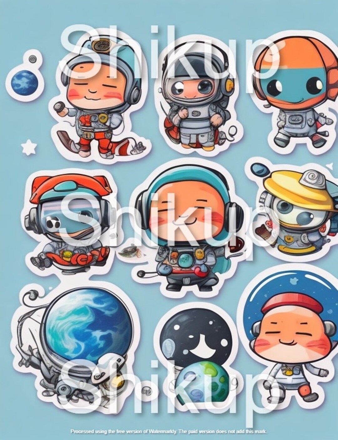 Kids' Planet Stickers , Fun and Cute Kids' Space Stickers - Etsy