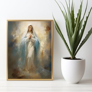 Our Virgin Maria, Mother of God Poster, Saint Mary Art, Holy, Gift for ...