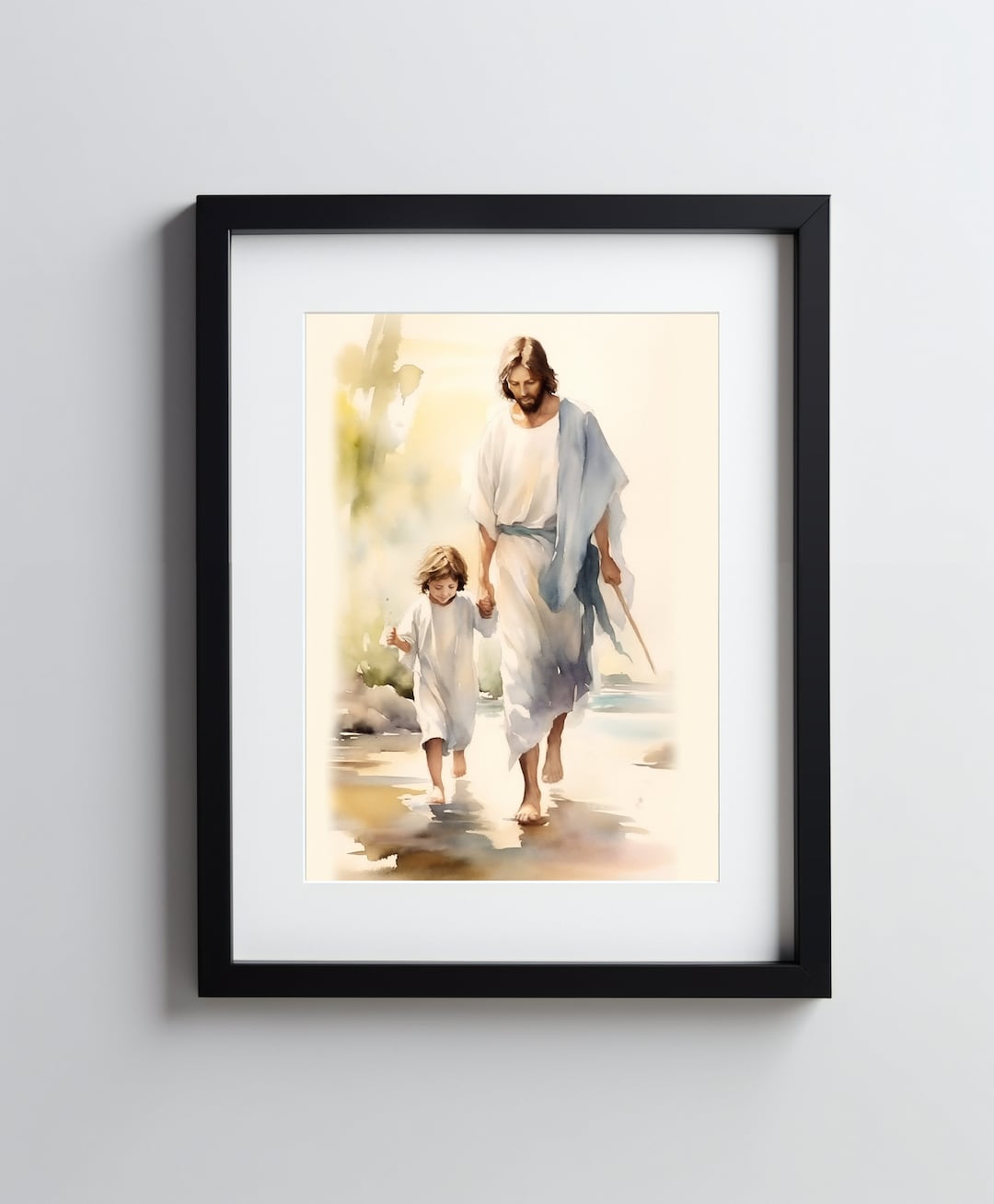 Jesus Leading a Boy, Jesus Painting, Holy, Gift for Him, Uplifting ...