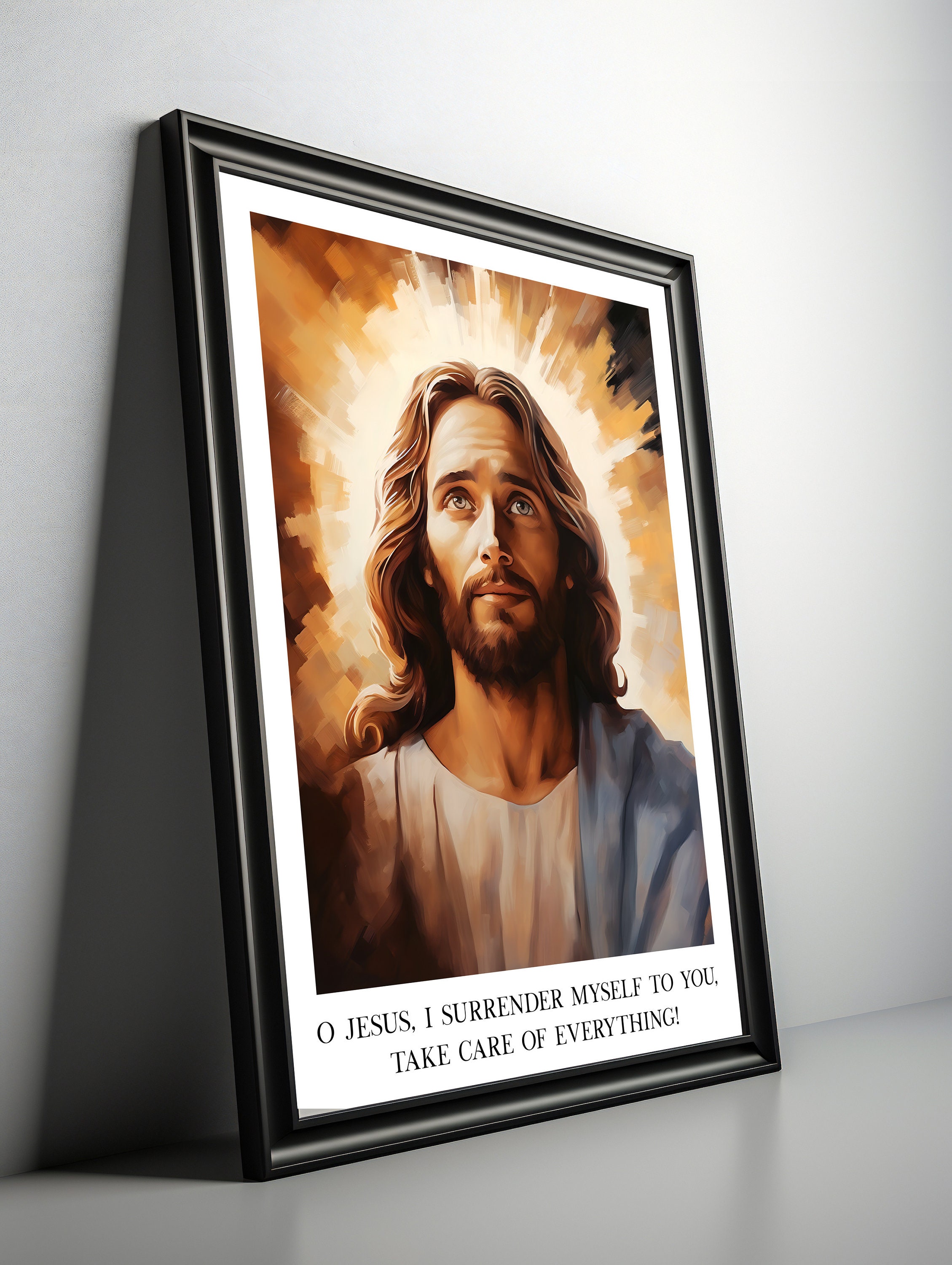 Novena of Surrender to Jesus, Printed, Framed & Shipped, Modern Wall ...