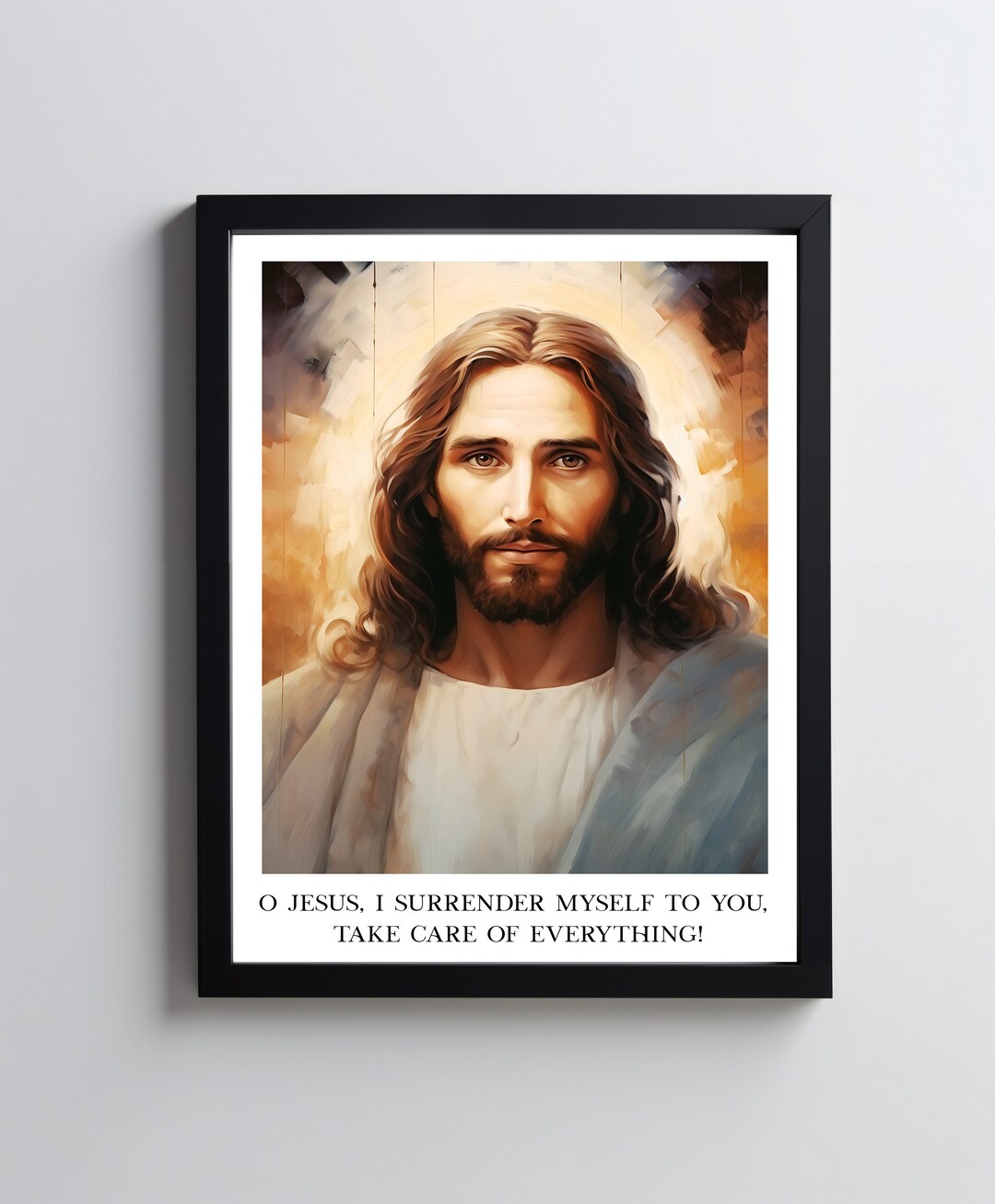 Novena of Surrender to Jesus, Printed, Framed & Shipped, Modern Wall ...
