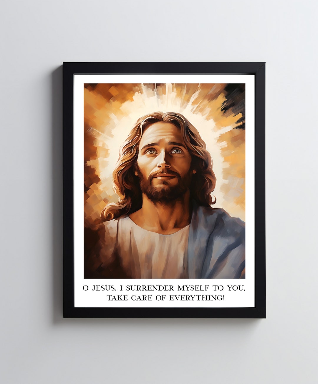 Novena of Surrender to Jesus, Printed, Framed & Shipped, Modern Wall ...